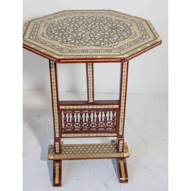Egyptian Octagonal Side Table Egyptian Moorish Tilt-Top Inlaid Table ...