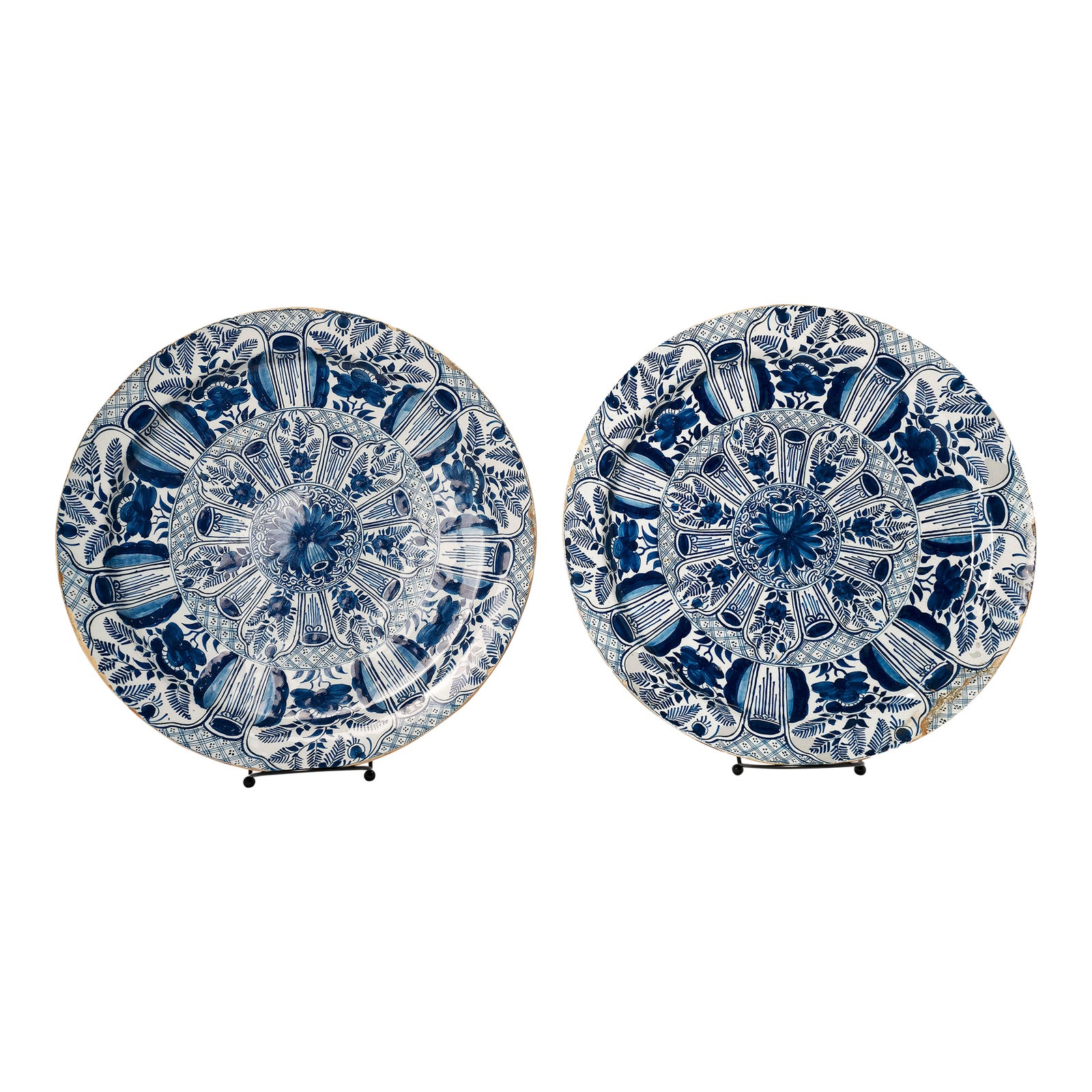 Pair of Dutch Delft Chargers, Circa 18th Century | Chairish