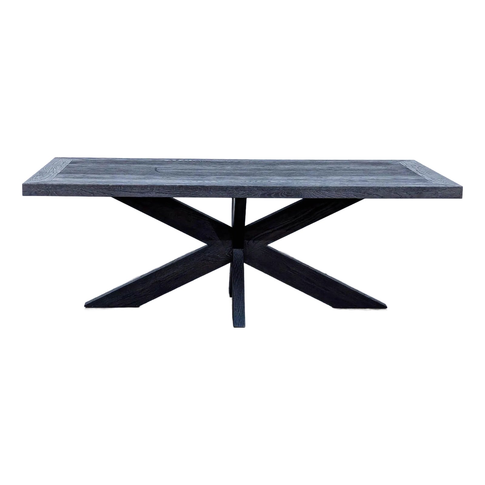 Restoration Hardware 1960s French X-Base Rectangular Dining Table | Chairish