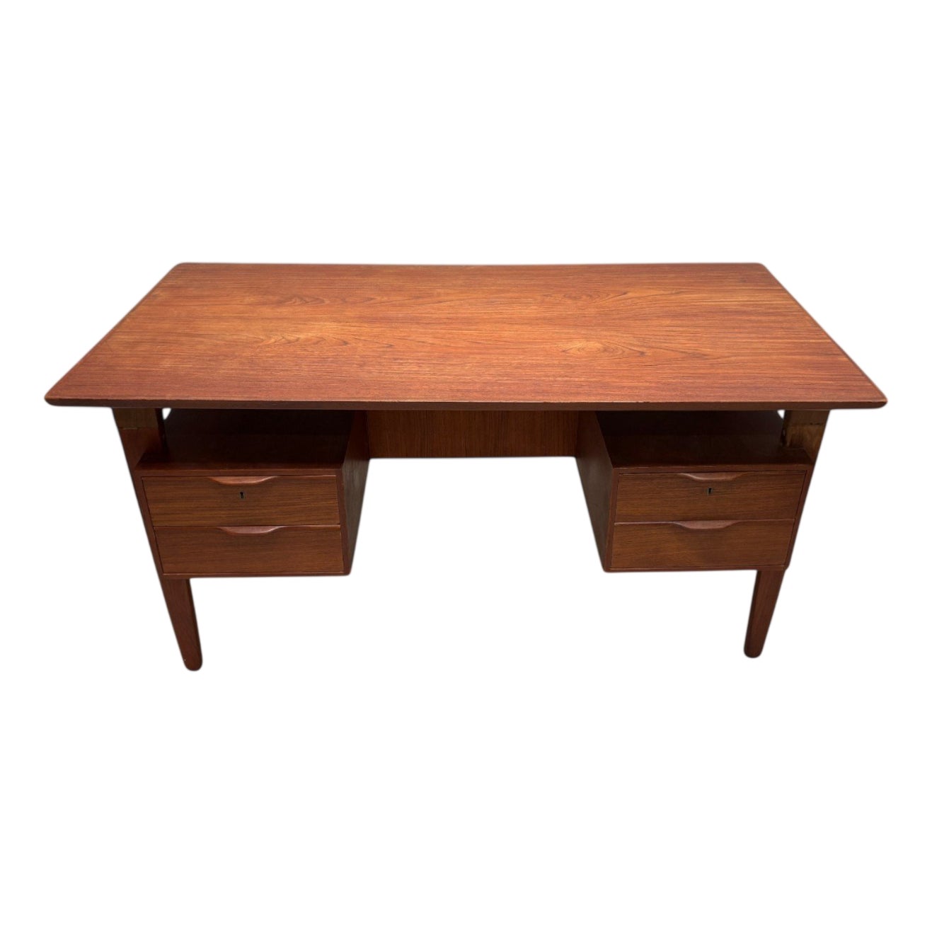 Danish Teak Desk by Henning Jorgensen, 1960s | Chairish
