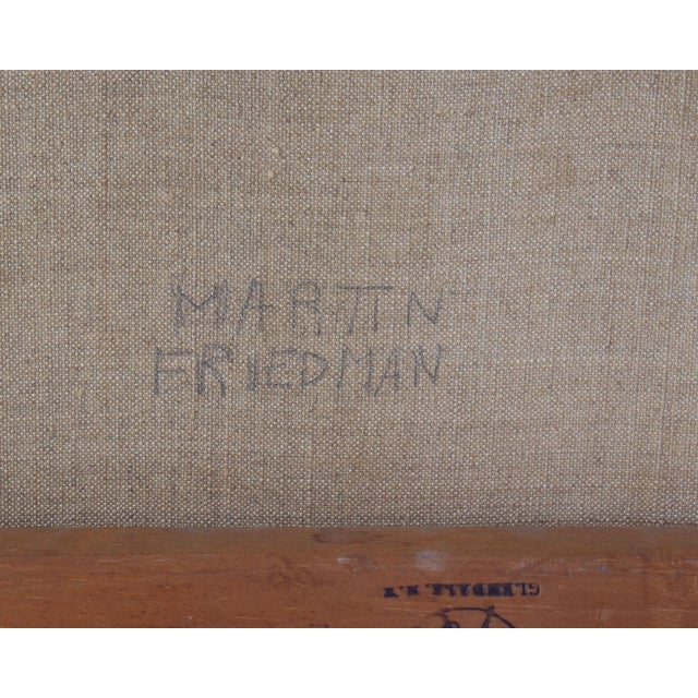 1960 Signed Oil on Canvas Abstract Landscape Painting by Artist Martin ...