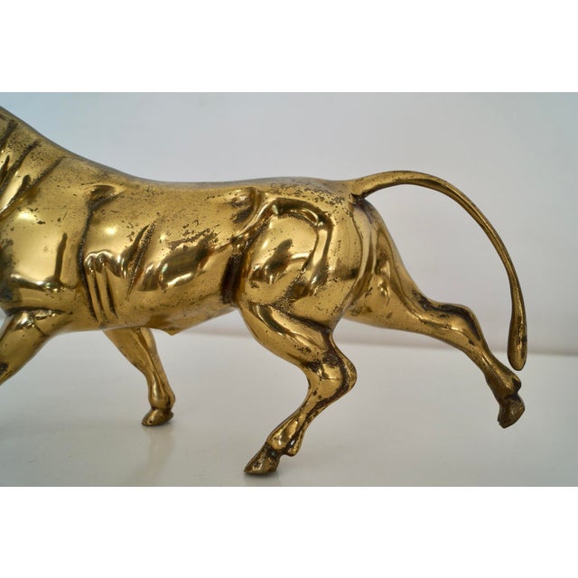 1960's Mid-Century Modern Brass Bull Sculpture | Chairish