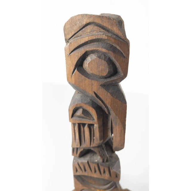 Carved Northwest Coast Native American Indian Totem Pole | Chairish