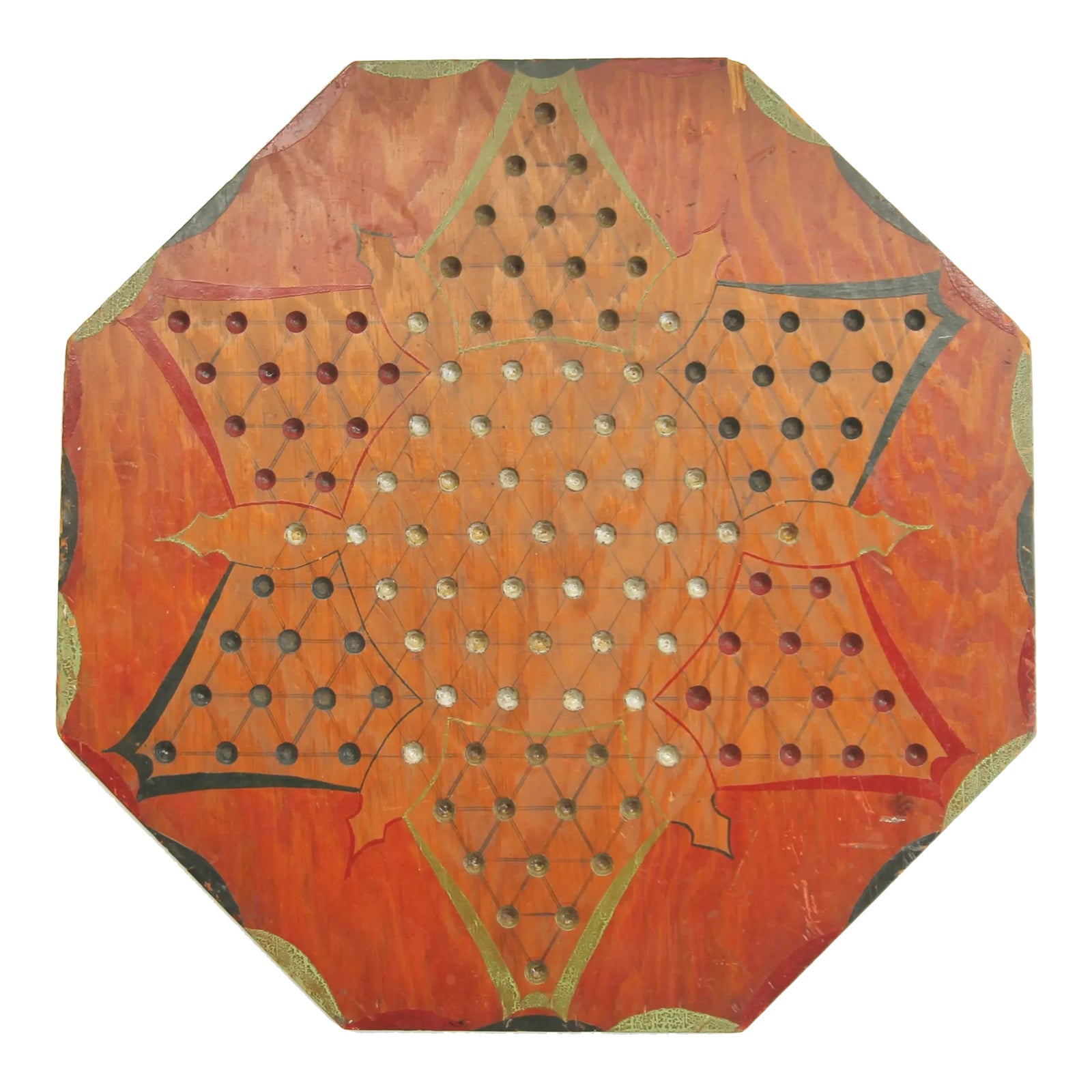 Circa 1930s Handmade Chinese Checkers Gameboard | Chairish