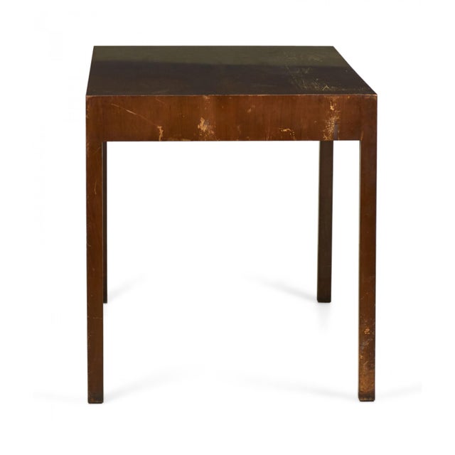 American Mid-Century Parsons-Style Rectangular Mahogany Partners Desk ...