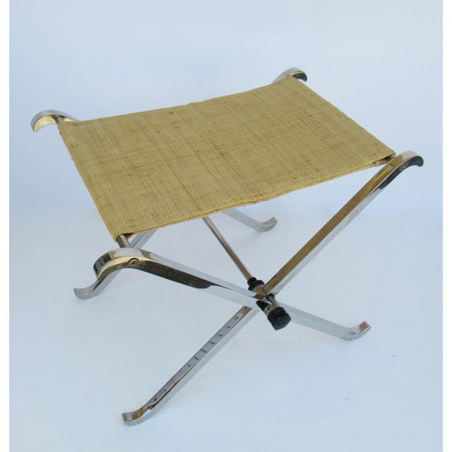 Mid-Century Modernist Chrome Plated Over Solid Steel X-Base Cross ...