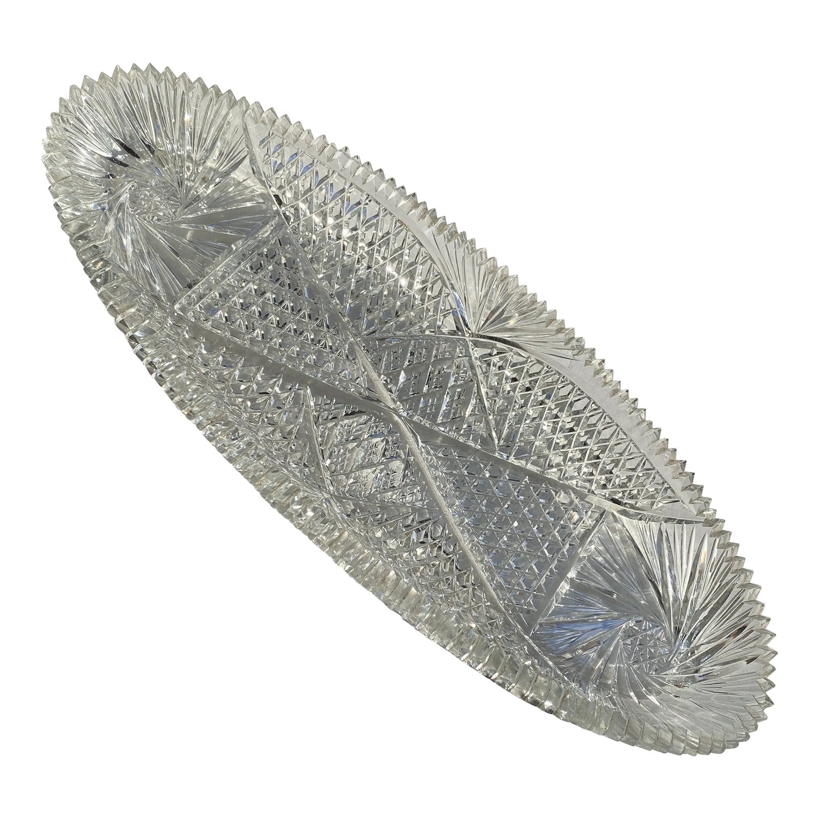 Antique American Brilliant Cut Crystal Dish | Chairish