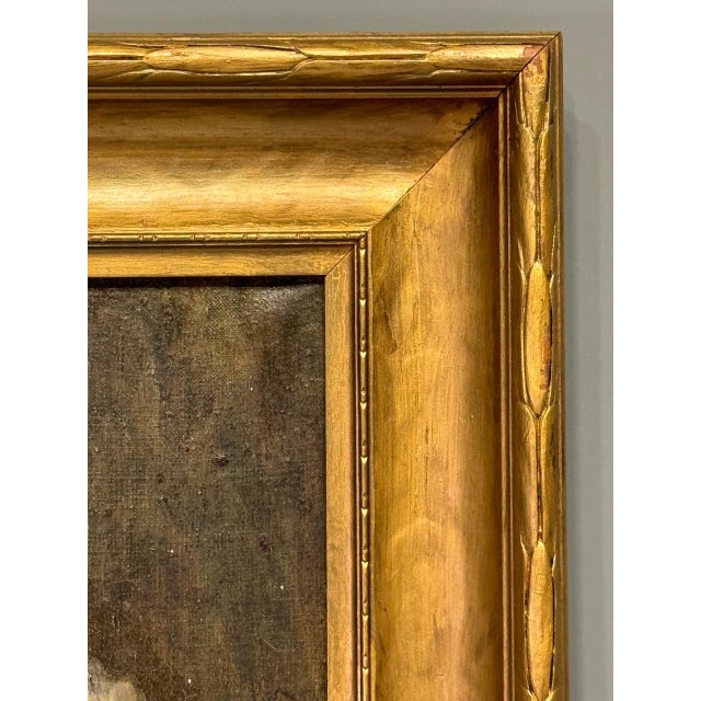 1920's Floral Oil on Canvas After Willem Van Leen, Gold Leaf Frame ...