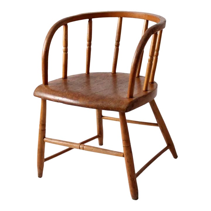 Antique Barrel Back Chair | Chairish