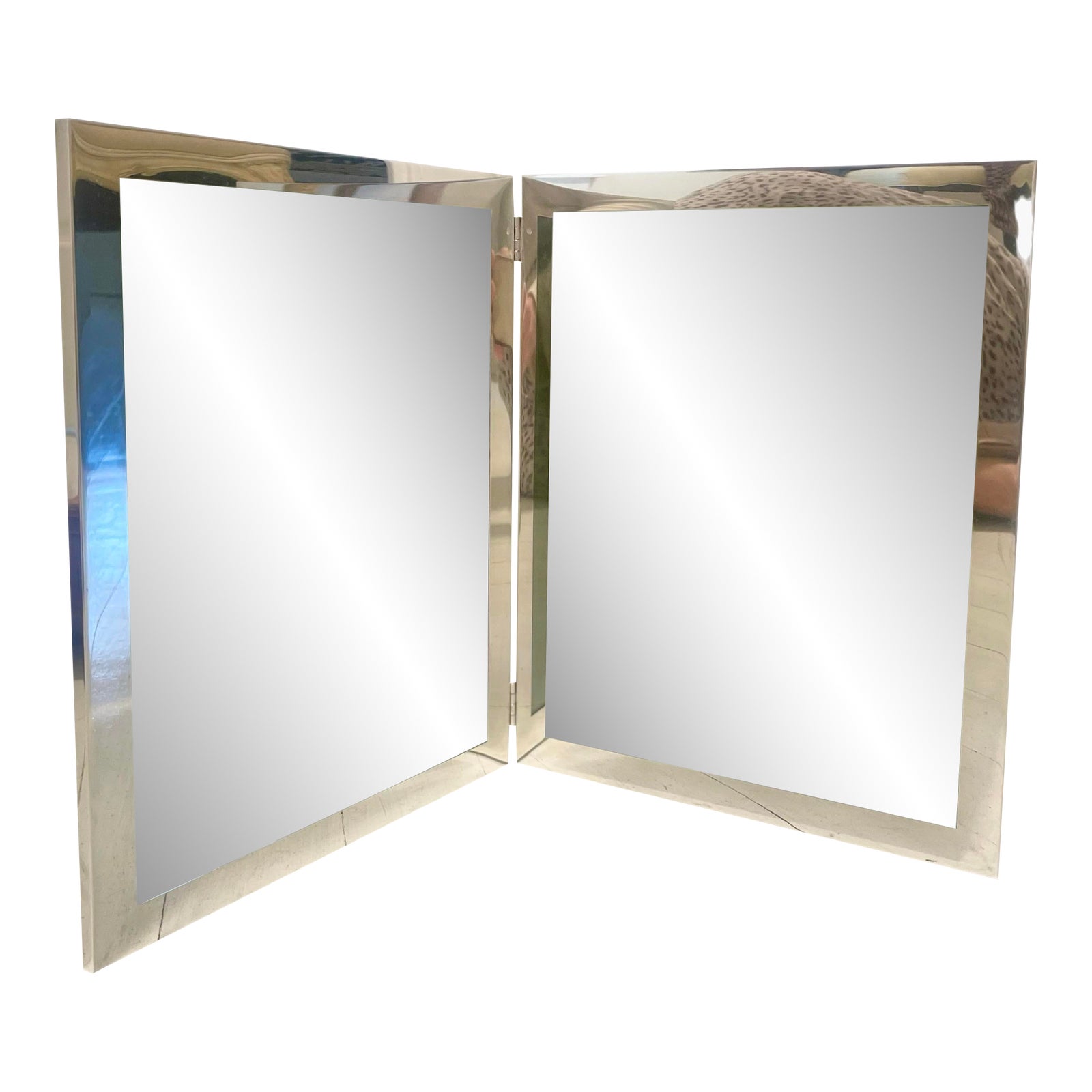 American Traditional Sterling Silver Double 8x10 Picture Frame | Chairish