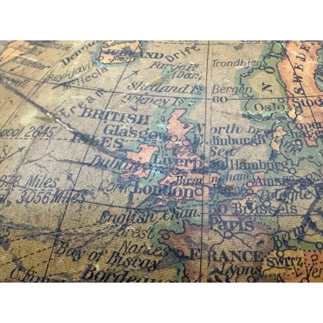 1920s Geographic Terrestrial Globe Atlas Railways Steamer Sea Routes ...