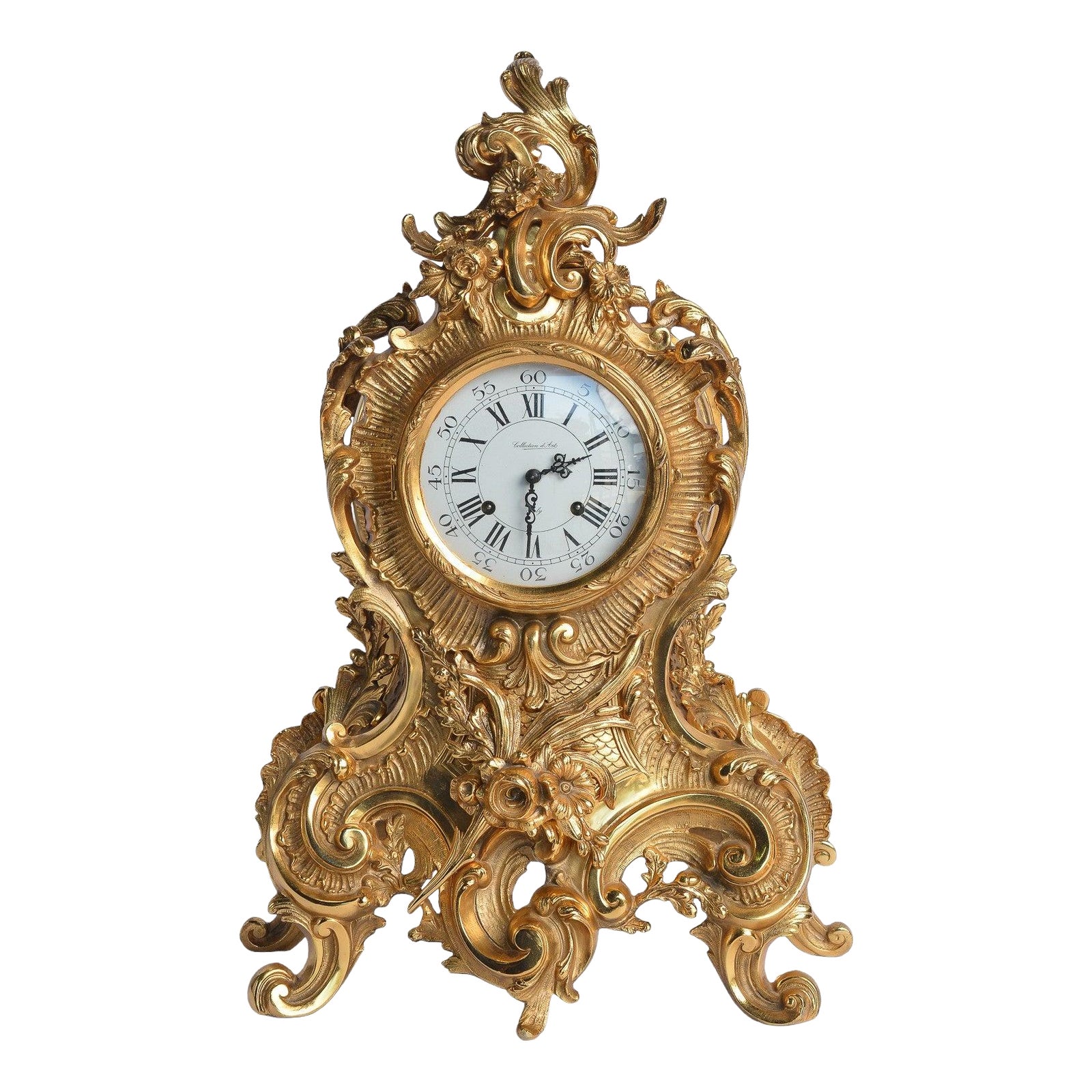 Antique French Ormolu Eight Day Clock in the Rococo Style by Collection ...