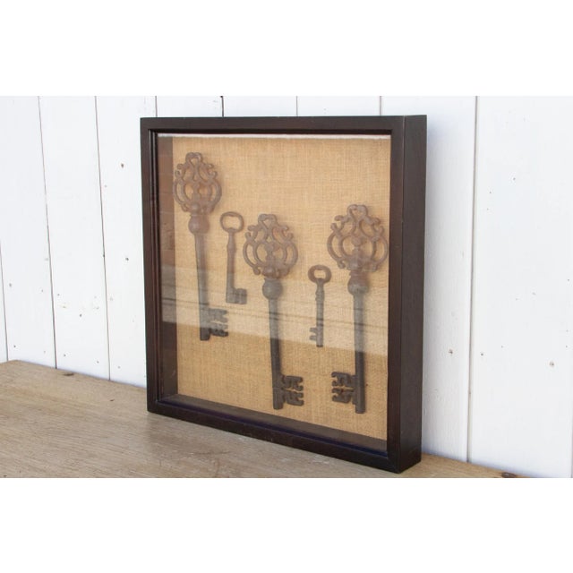 Vintage Keys Shadow Box Wall Art | Chairish