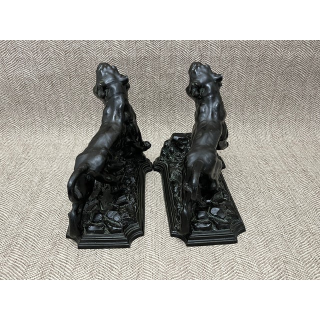 Early 20th Century Ronson Attributed Bronzed Tiger Bookends- a Pair ...