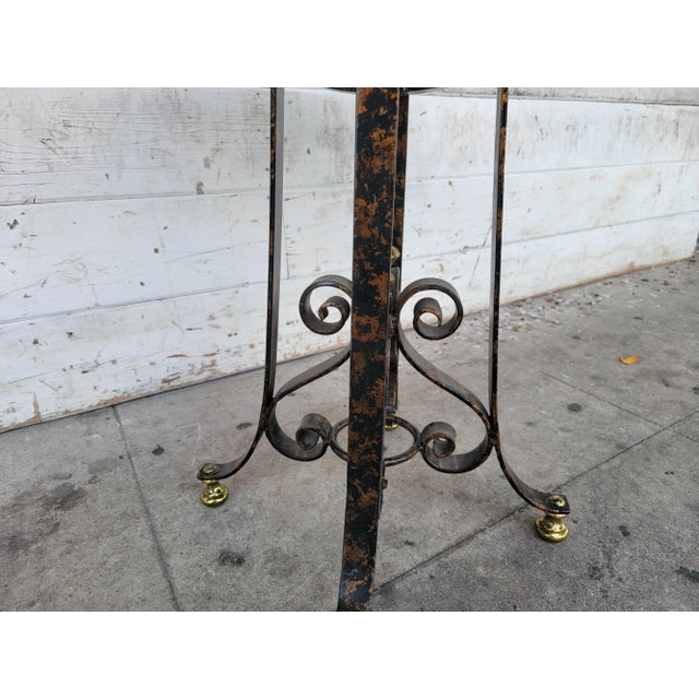 1980s Industrial Metal Round Occasional Table | Chairish