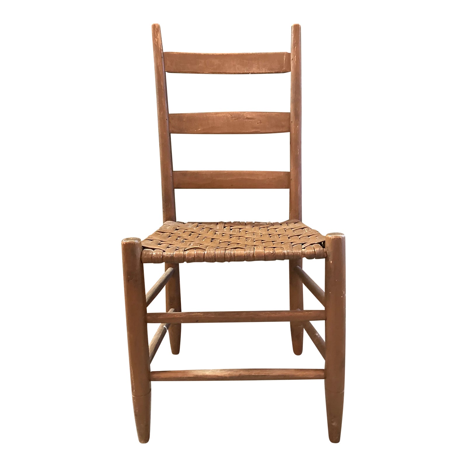 Antique Woven Reed Seat Chair | Chairish