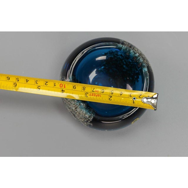 Small Blue Bubbled Glass Bowl by Zwiesel, Germany, 1970s | Chairish