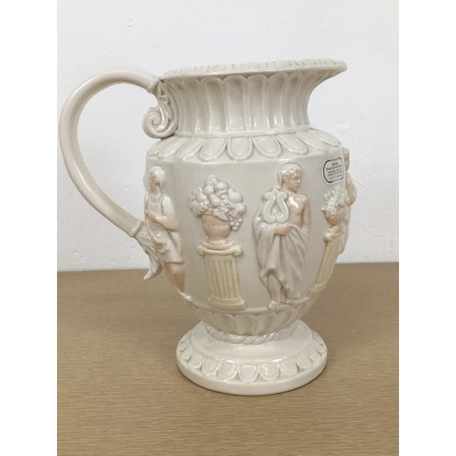 Fitz and Floyd Omnibus Neoclassical Roman Figural Motif Water Pitcher ...