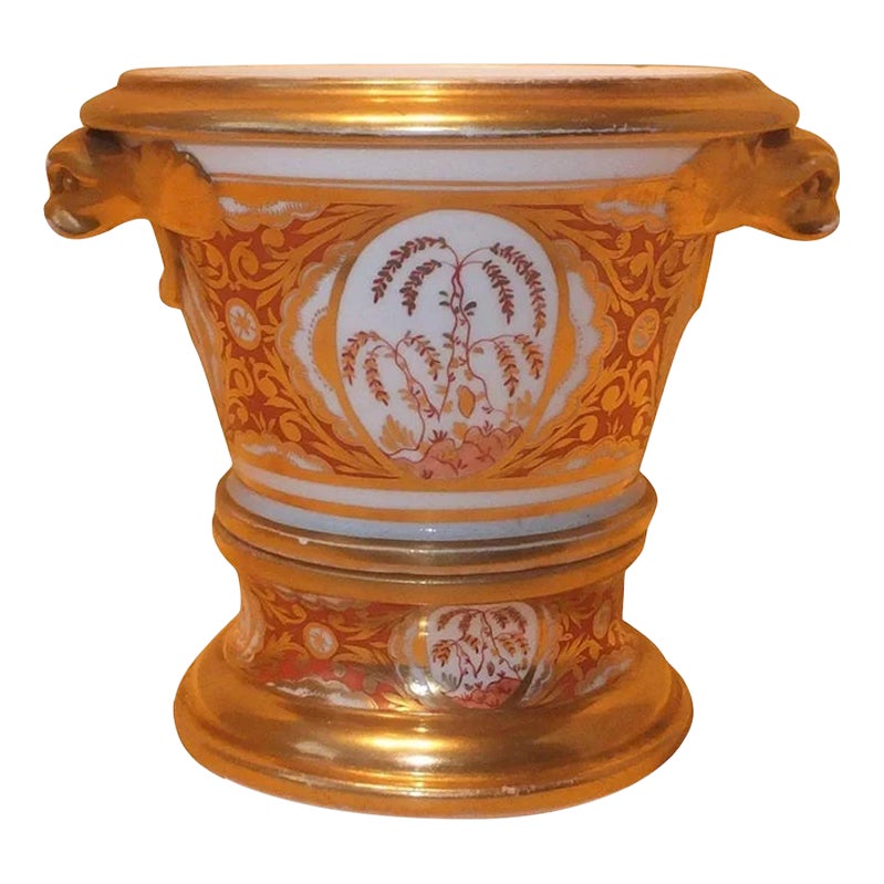 1810 English Regency Porcelain Vase & Stand | Chairish