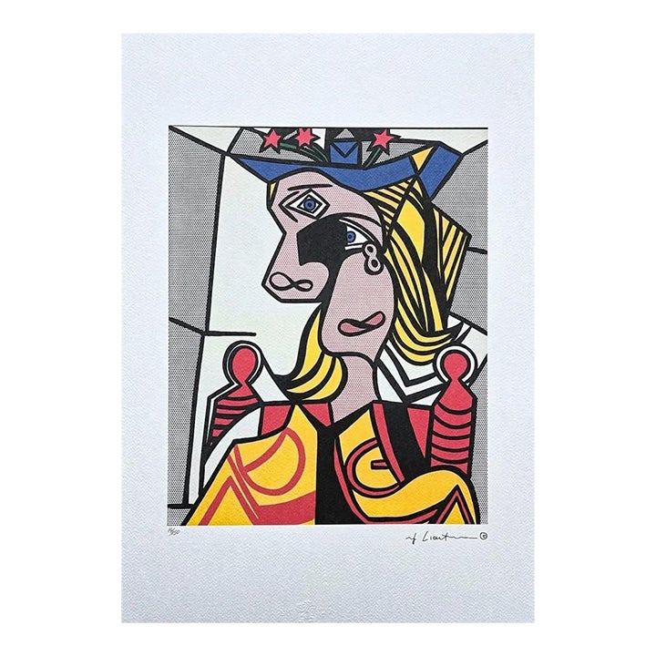 After Roy Lichtenstein, "Abstract Face", 1990s, Silk-Screen | Chairish