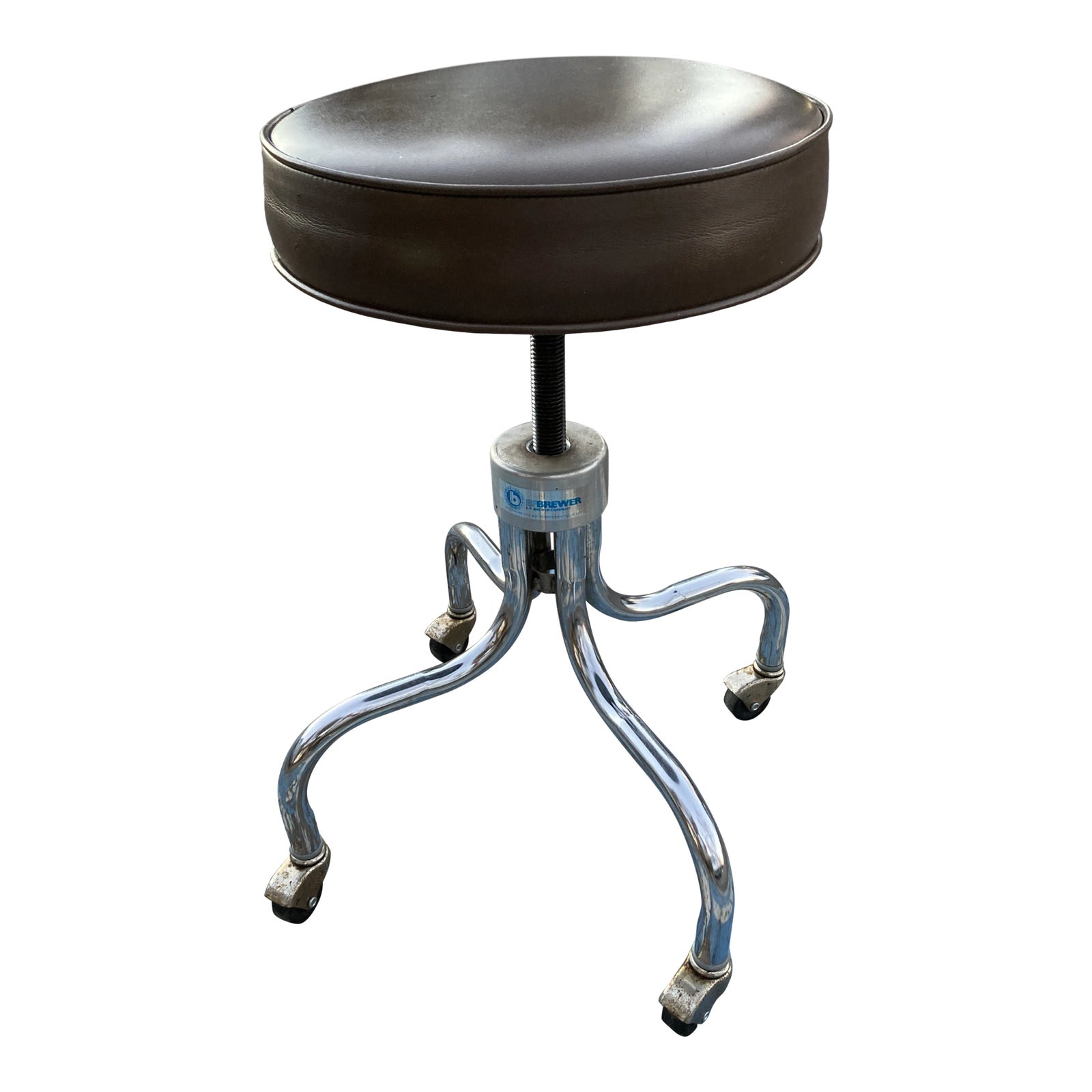 Mid-Century Modern Medical Dental Stool by e.f. Brewer Company | Chairish