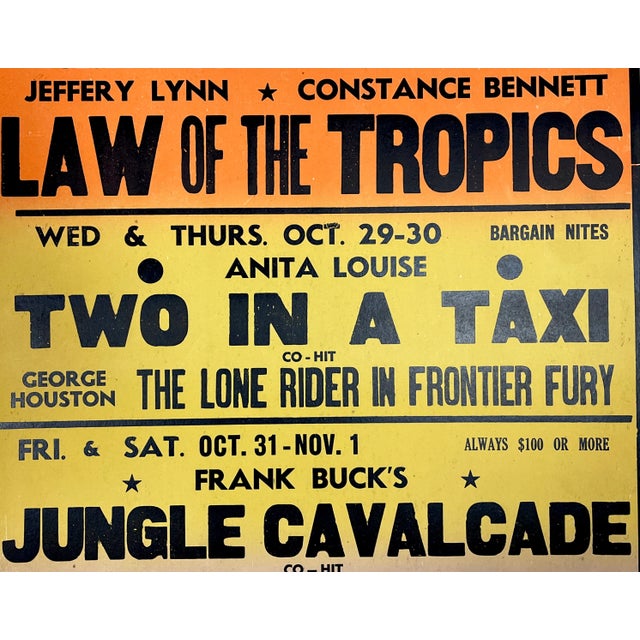 1941 Original Screenprint Movie House Poster | Chairish