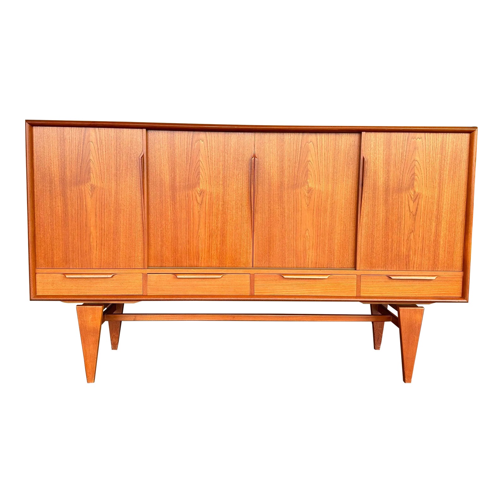 1960s Mid Century Danish Teak Highboard by Axel Christensen for Aco ...
