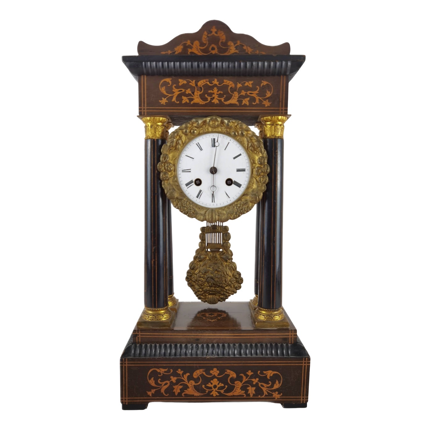 Antique French Pendulum Clock, 1845 | Chairish