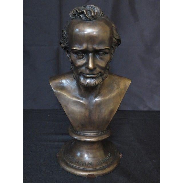 Large Bronze Abraham Lincoln Bust | Chairish