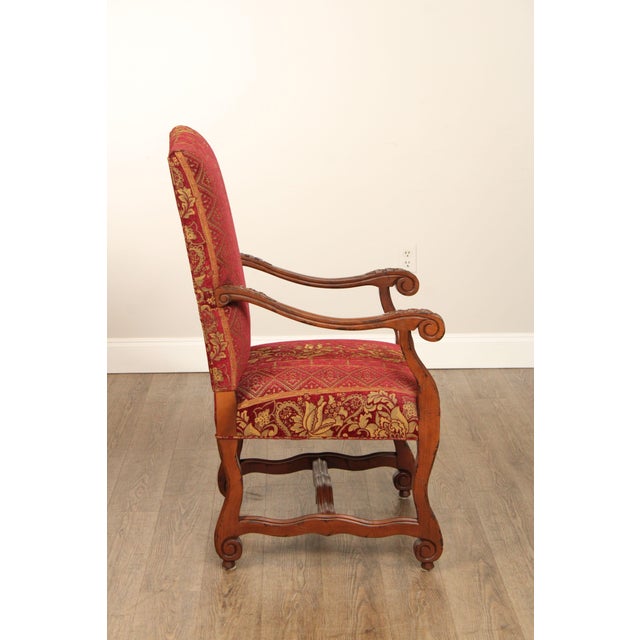Louis XIV Style Carved Frame Armchair | Chairish