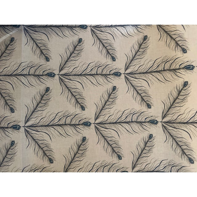 Radish Moon Indigo on Natural 2 Yards Hand-Illustrated Ink and ...
