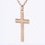 French 1960s 18 Karat Rose Gold Flat Cross | Chairish