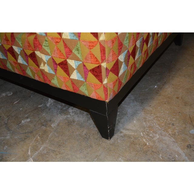 1960s Mid Century Modern Kravet Furniture Retro Orange Red Geometric ...