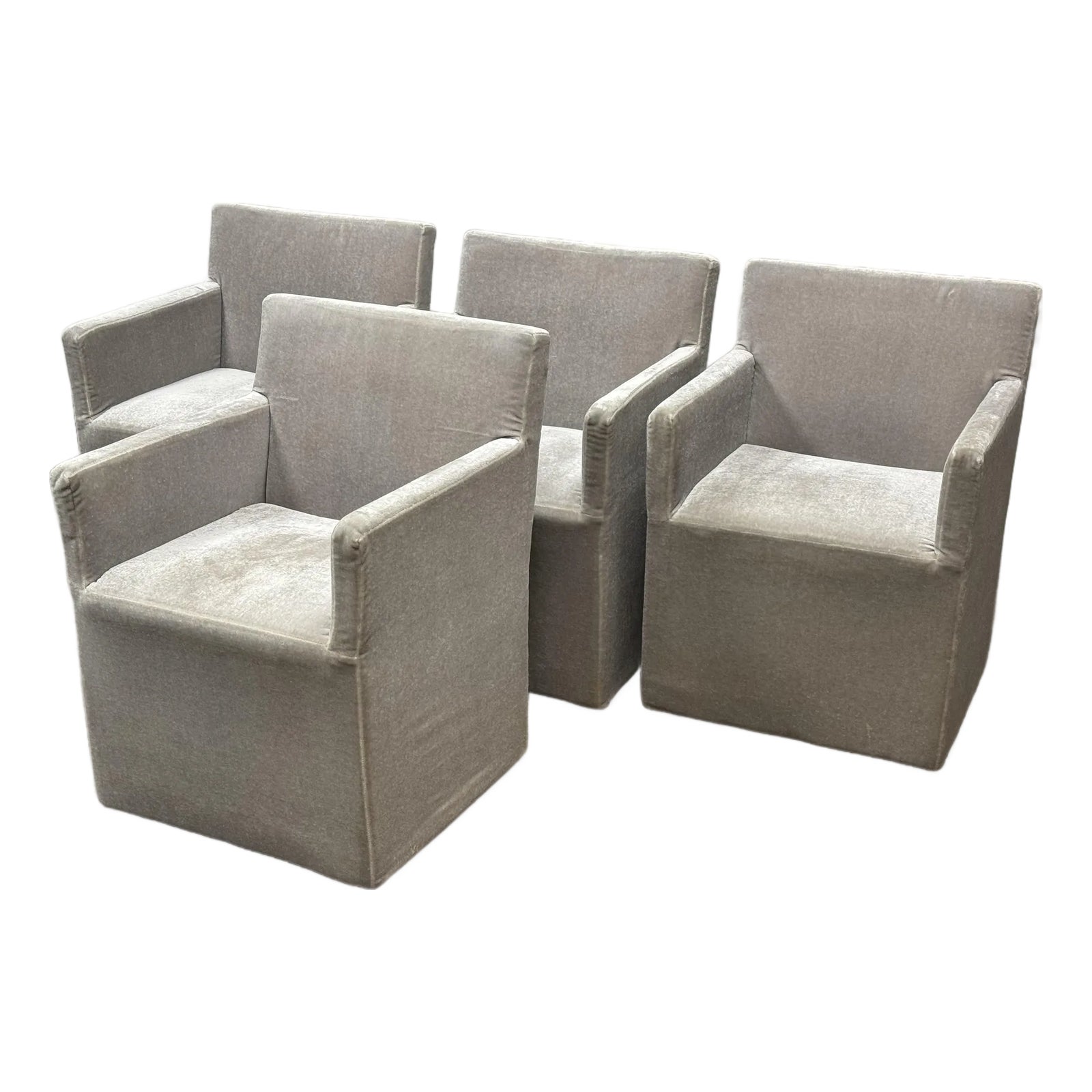 Restoration Hardware Ellison Track Arm Dining Chairs on Casters, Latte ...