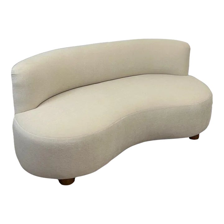 Modern Handcrafted Kidney Sofa | Chairish