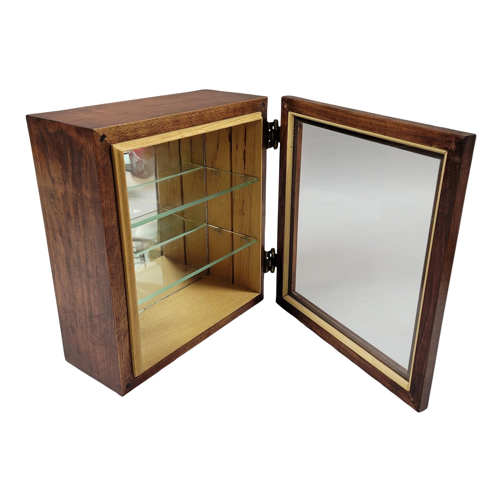 Small Wood Tabletop Display Cabinet | Chairish
