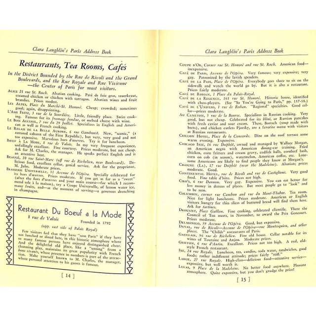 "Clara Laughlin's Paris Address Book" Laughlin Clara E. | Chairish
