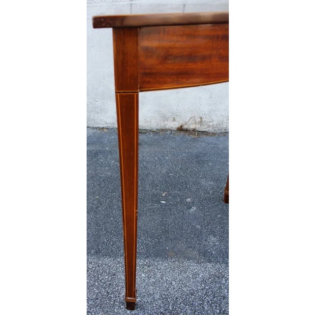 19th C English Sheraton Mahogany Demi-Lune Console Hall Table | Chairish