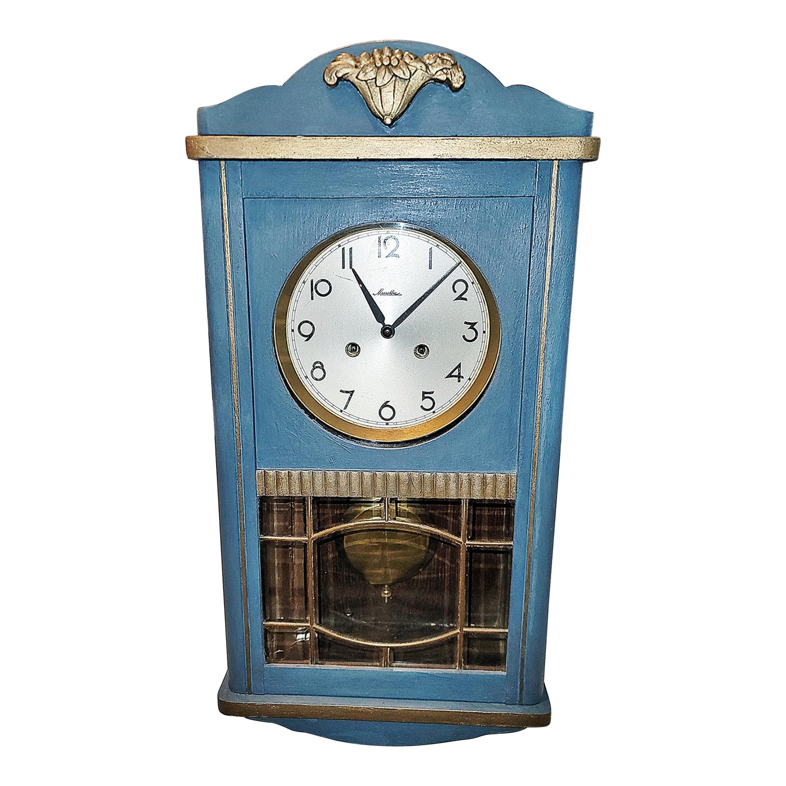 Antique German Wall Clock by Mauthe | Chairish