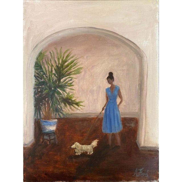 "Chinoiserie" Original Expressionist Figurative Interior Scene Oil ...