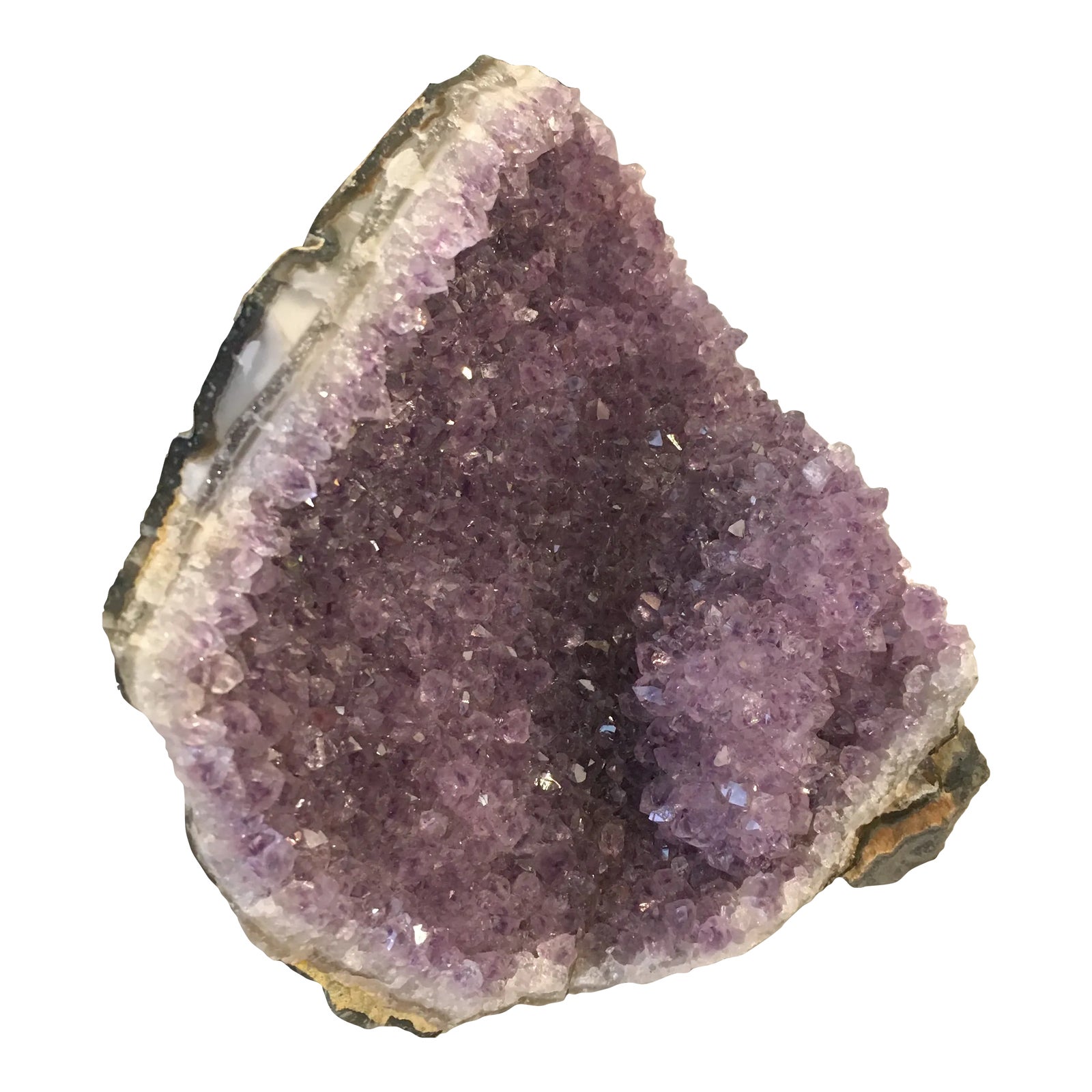Amethyst Crystal Quartz Paperweight | Chairish