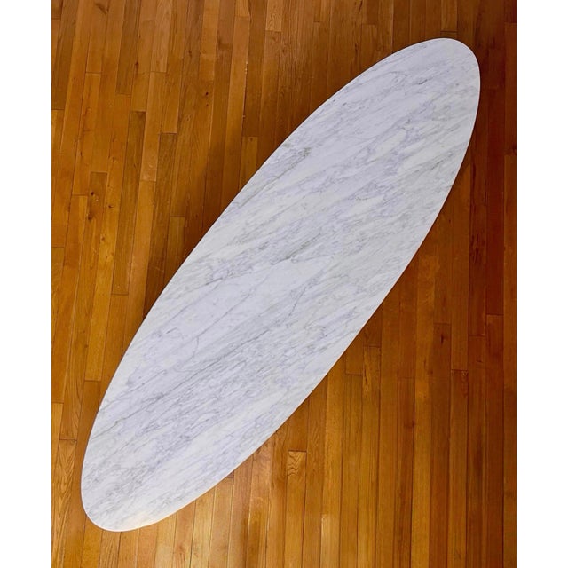 Mid 20th Century Italian Brass and Marble Oval Coffee Table | Chairish