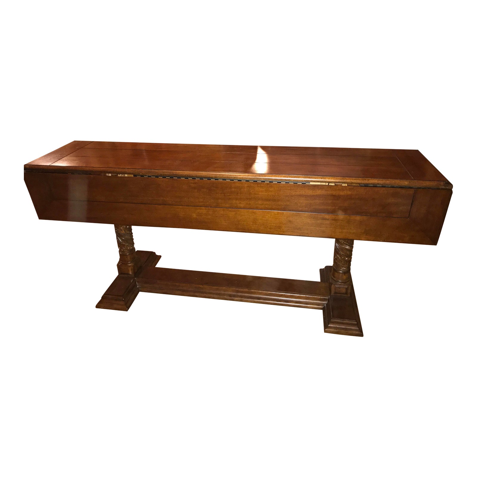 Italian Sherrill Wooden Dining Console Table | Chairish