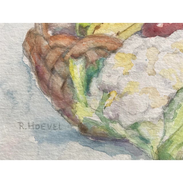 Vintage Mid Century Watercolor Still Life of Fruit R. Hovel | Chairish