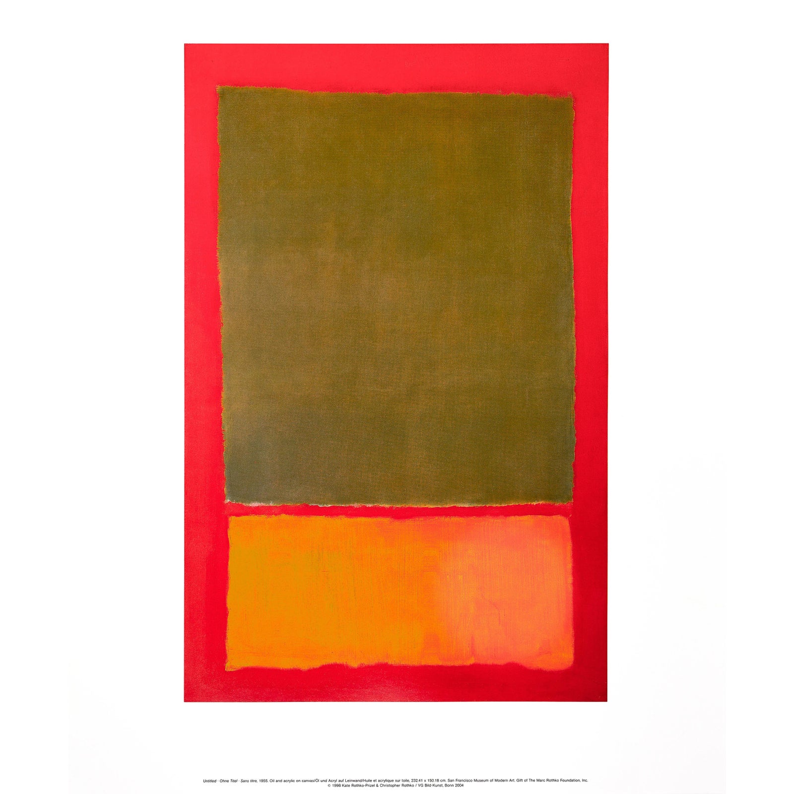 1998 Mark Rothko Untitled 1951 Poster | Chairish