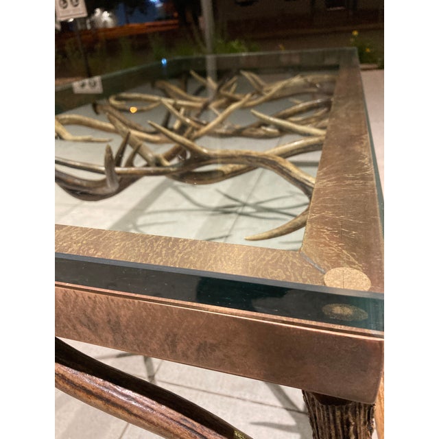 Modern Bronze Deer Antler Coffee Table Manner of Anthony Redmile | Chairish