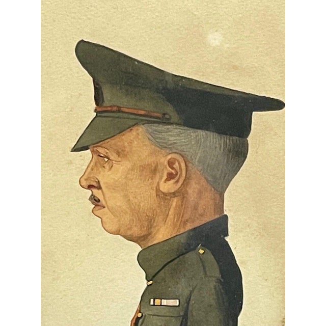 British Portrait Painting Ww1 Military Sergeant Major Locke Watercolor ...