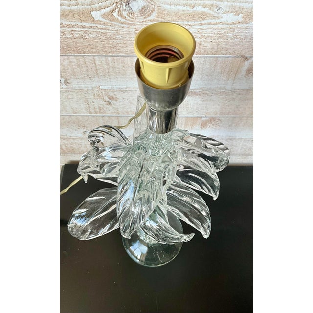 Monumental Italian Sculptural Palm Tree Glass Table Lamps, 1970s, Set ...