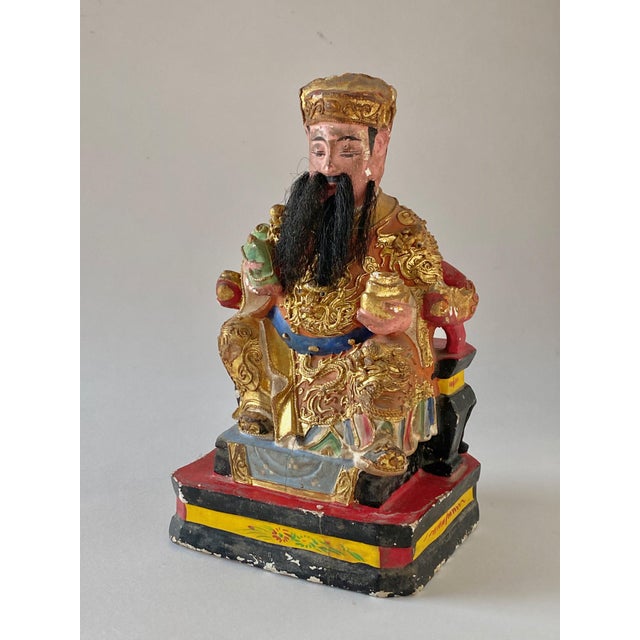Antique 19th Century Qing Dynasty Chinese Polychrome and Gilded Gold ...
