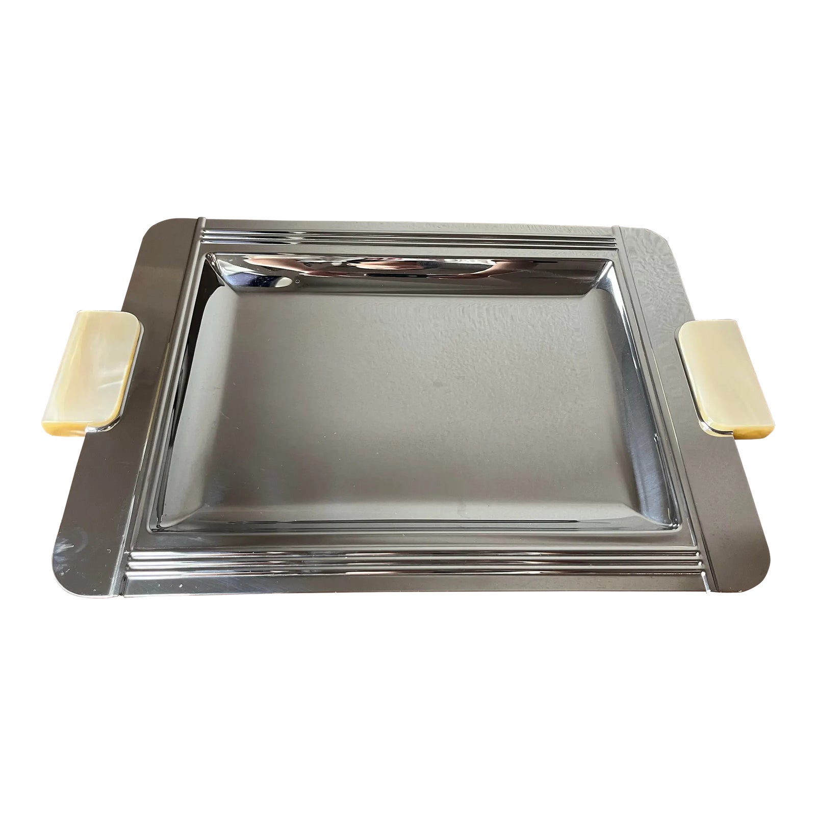 Late 20th Century Jean Couzon Art Deco Style Serving Tray With Mother ...